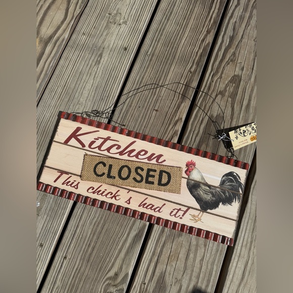 Accents | Rustic Kitchen Closed Sign With Rooster Design | Poshmark